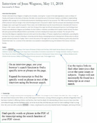 How to Use This Site - Kansas Oral History Project